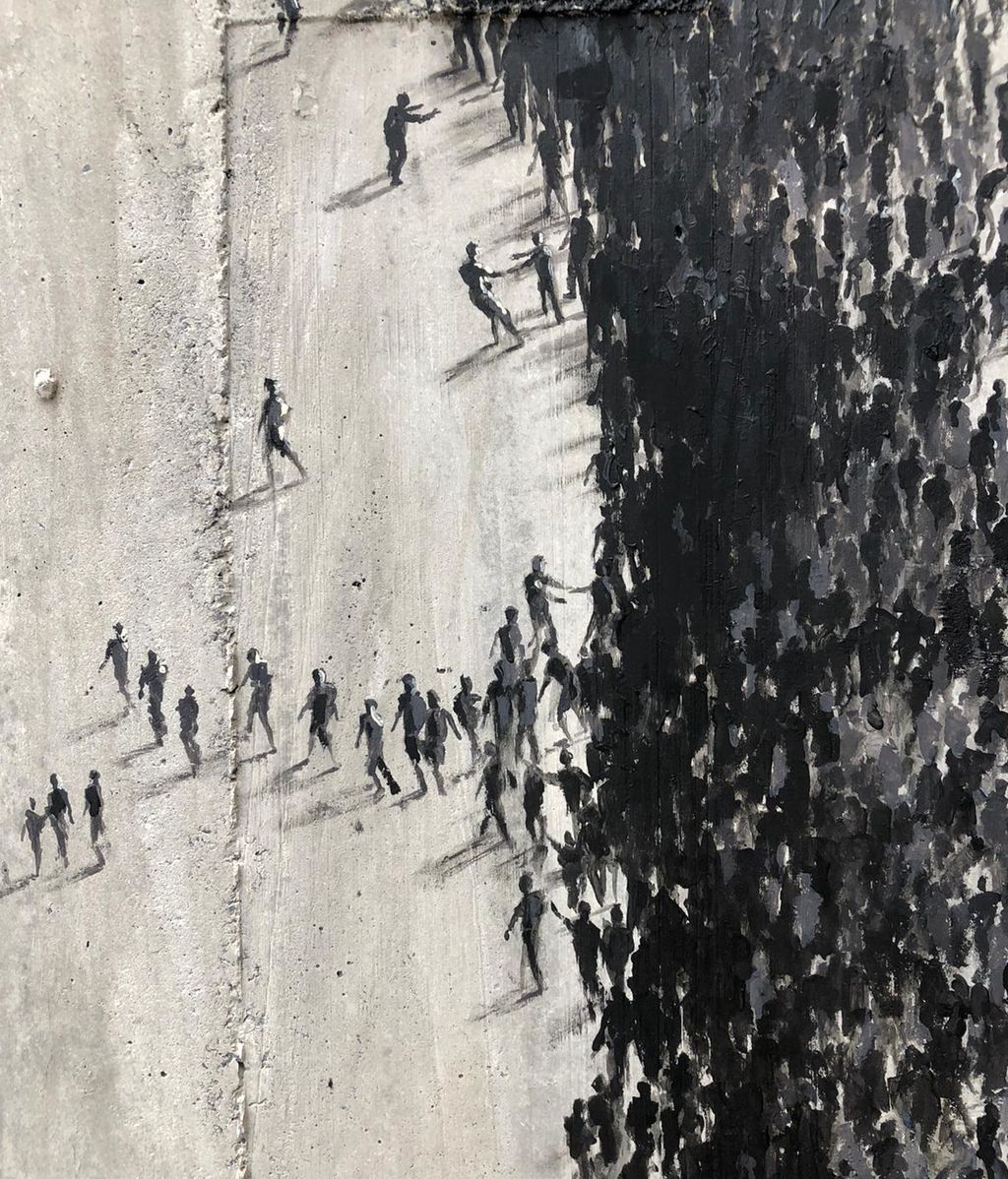El artista Pejac rinde homenaje a la 'fortaleza' de quienes luchan ...