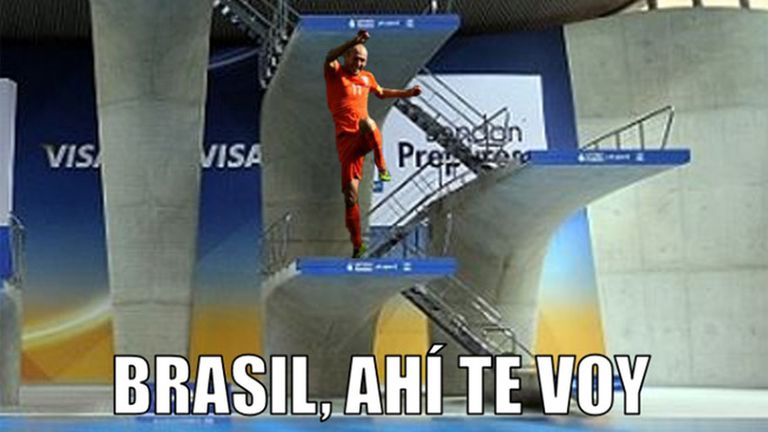 Los 'clavados' de Robben en forma de meme