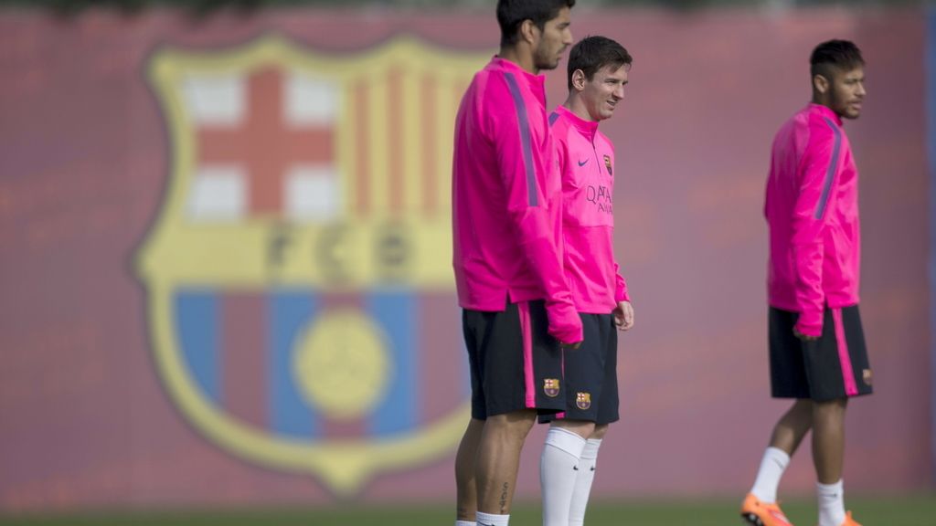 Messi también disfruta de los rondos