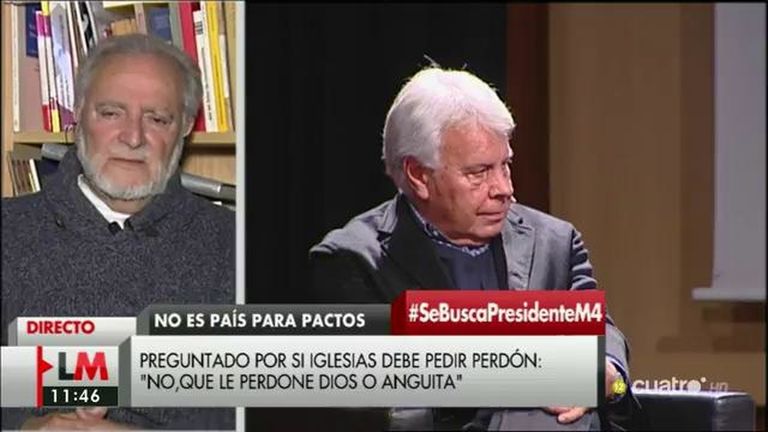 Anguita responde a Felipe González: “Que la historia lo perdone a él”