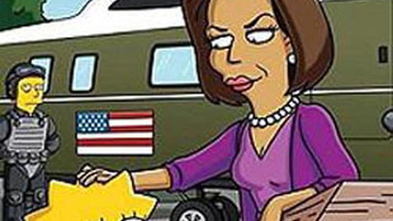 Michelle Obama, defensora de Lisa Simpson