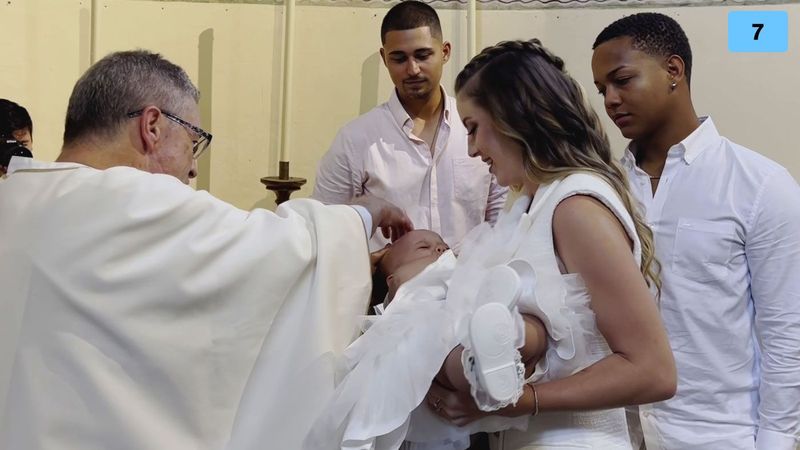 Judith Arias y Ángel Vargas celebran el bautizo de su hija Chloe - mtmad