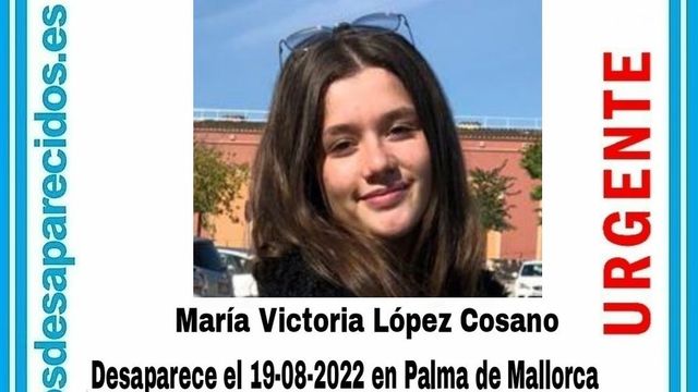Buscan a María Victoria López Cosano, una menor desaparecida en Mallorca