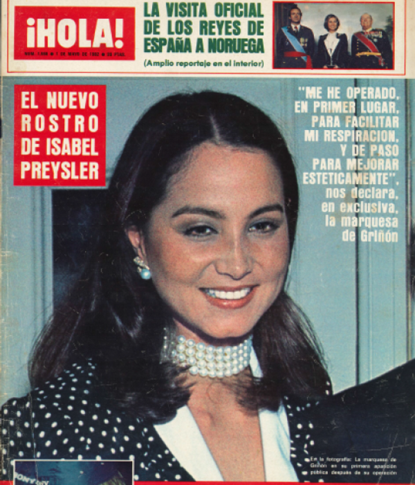 Isabel Preysler, su cambio desde joven, con tres operaciones de nariz ...