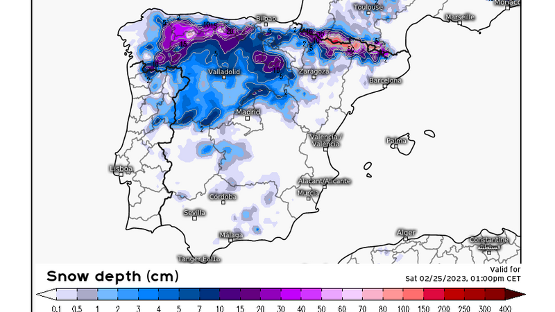 Mapa De La Nieve España | Mapa De Lluvias Y Nieve – IBAL