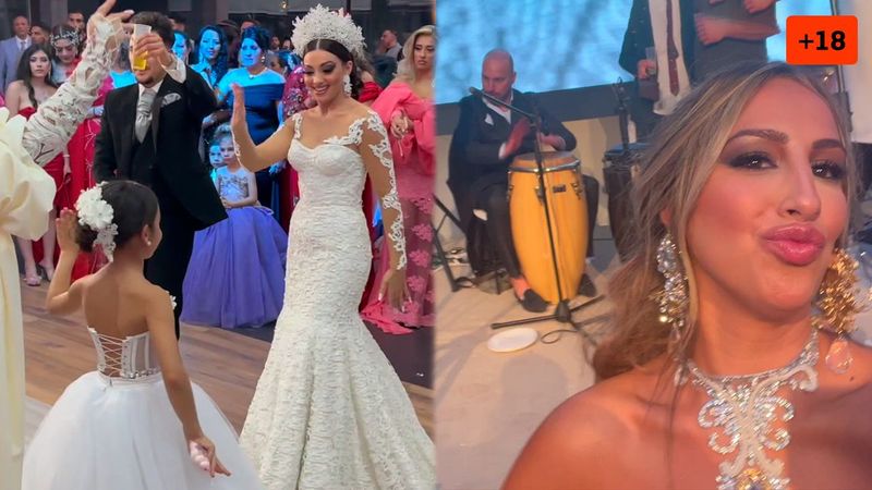 Noemí Salazar cuela en la espectacular boda de su prima: tradiciones gitanas y el vestidazo de Mimi