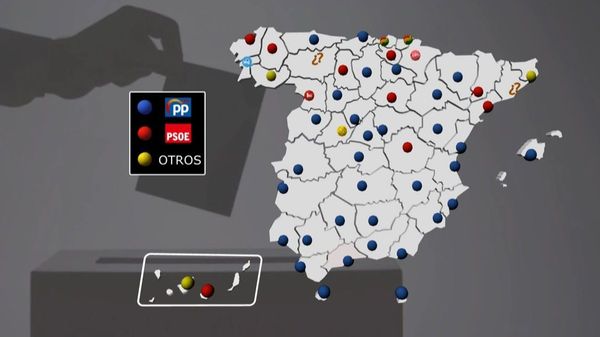 El repunte del PP tiñe mayoritariamente de azul el nuevo mapa municipal