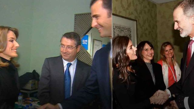 Los reyes Felipe y Letizia recrean su primera fotografía juntos 20 años después