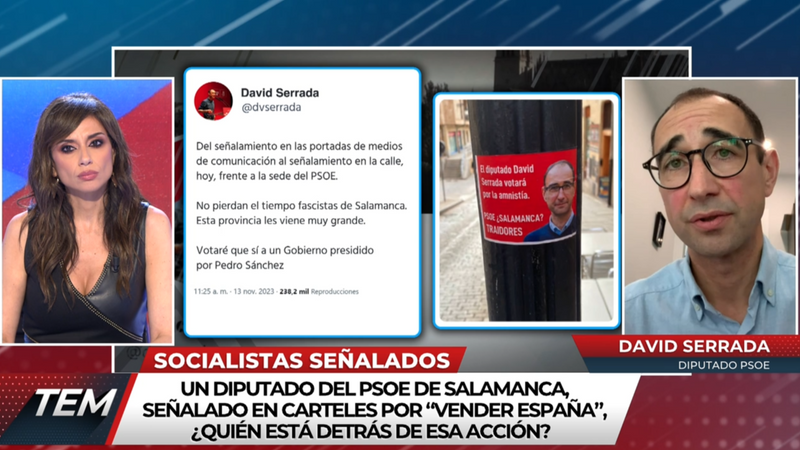 David Serrada, diputado del PSOE señalado en carteles por "vender ...