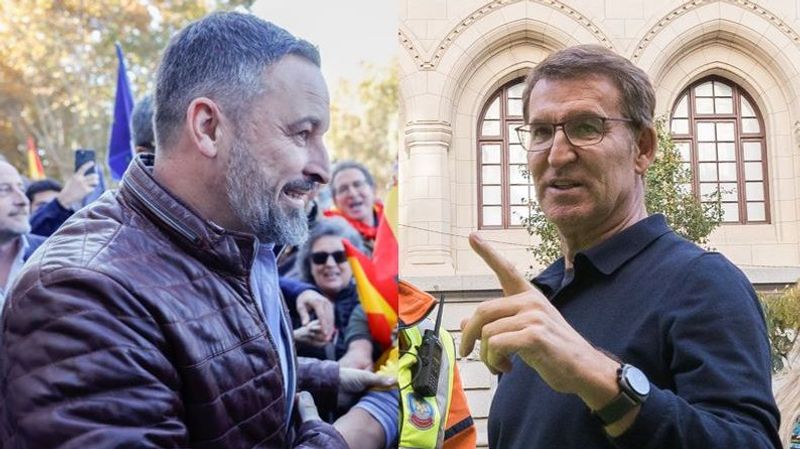 Alberto Núñez Feijóo y Santiago Abascal hablan por WhatsApp