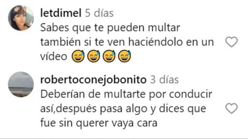 Críticas a Álex Zacharias por conducir con su novia sentada en su ...