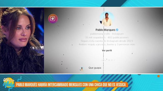 Salen a la luz los mensajes de Pablo Marqués con otra mujer: "Jessica Bueno los ha leído"