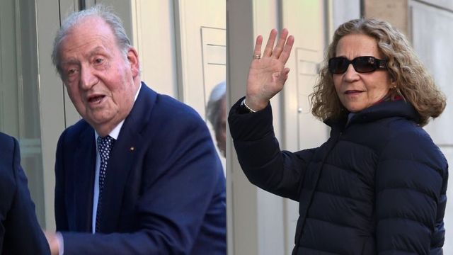 El inesperado saludo entre la infanta Elena y su padre, el rey emérito ...