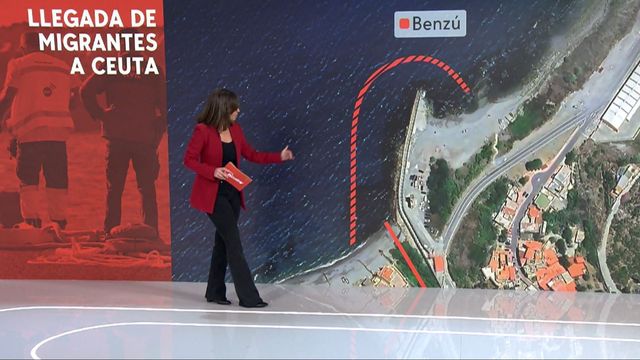 Así es el paso a nado desde el espigón de Benzú a Ceuta