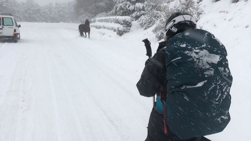 Las impresionantes e históricas imágenes de la nevada en Sierra Nevada