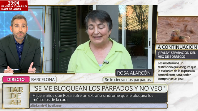 La molesta enfermedad de Rosa Alarcón que le impide abrir los ojos ...