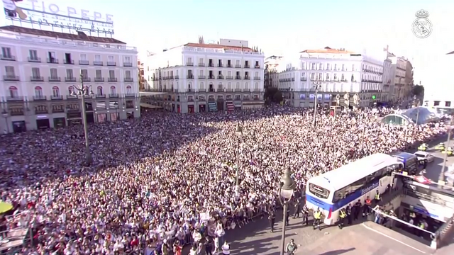 Celebración en la capital por la decimoquinta Champions del Real Madrid
