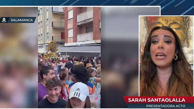 Así fue el 'encontronazo' entre una carrera de tacones y una procesión ...