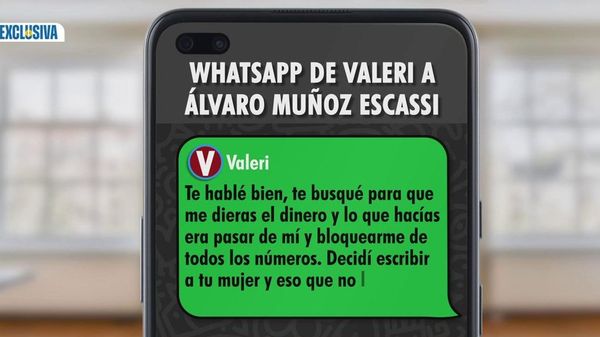 Valeri muestra sus pruebas contra Escassi: mensajes y un documento