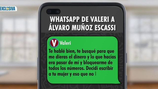 Valeri muestra sus pruebas contra Escassi: mensajes y un documento