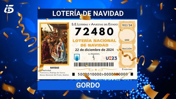 El Gordo del sorteo de la Lotería de Navidad 2024: 72480