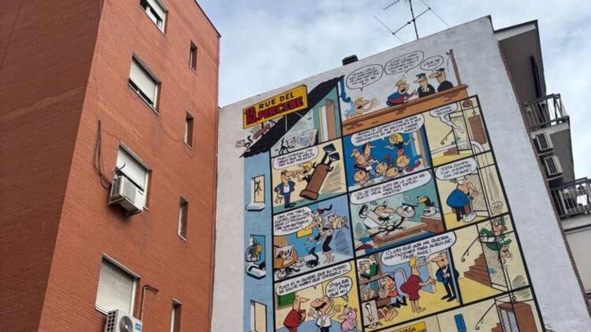 La hija de Ibáñez, sobre el mural homenaje a '13, Rue del Percebe ...