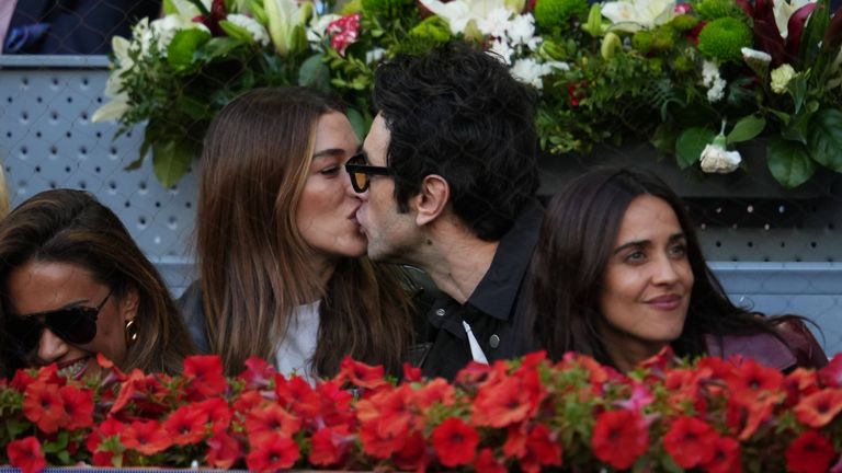 Blanca Suárez y Javier Rey se besan en público en el Mutua Madrid Open