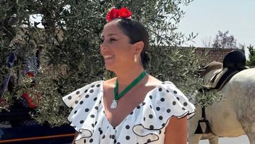 Anabel Pantoja, en El Rocío con David Rodríguez: la foto de su vestido ...