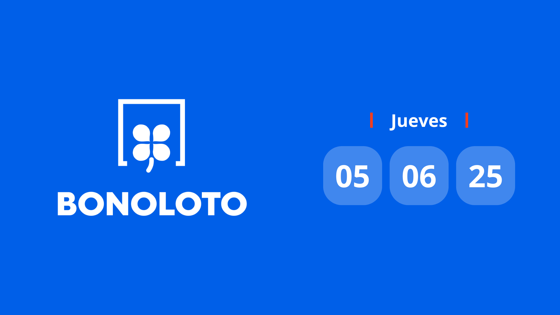 Resultado de La Bonoloto: comprobar número hoy jueves 5 de junio de 2025