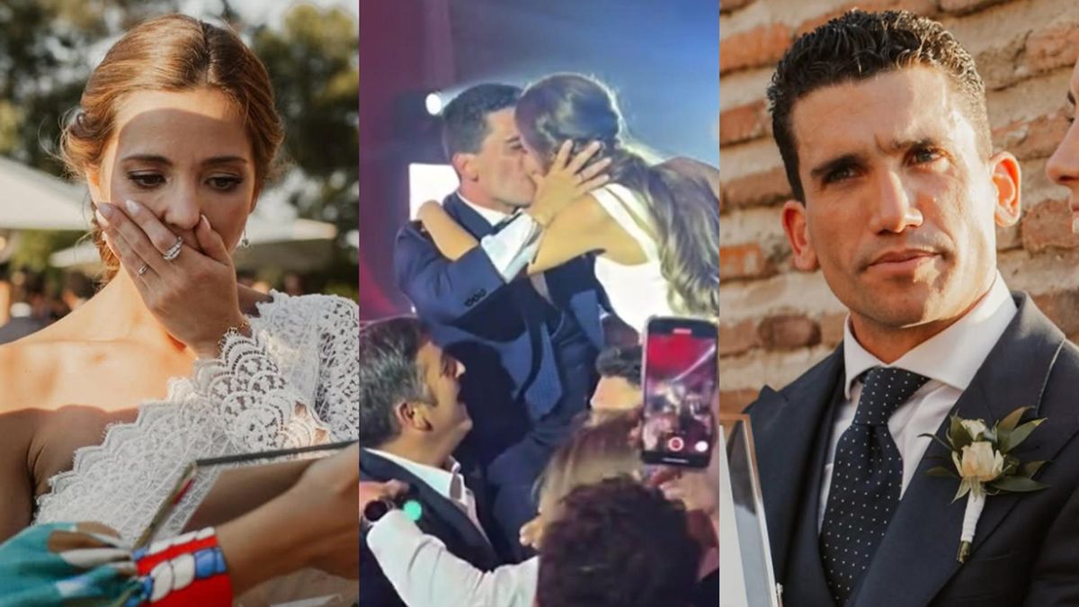 La boda de Jaime Lorente y Marta Goenaga: el papel de sus hijos y el baile 'Aserejé' a hombros