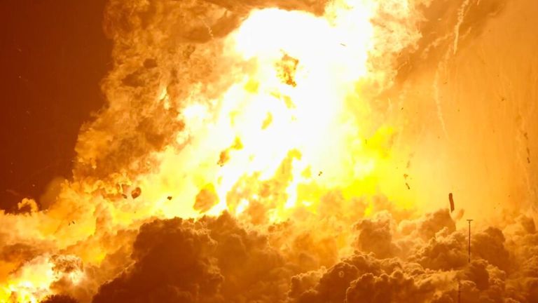 La nave Starship vuelve a explotar sin despegue en una plataforma de la ...