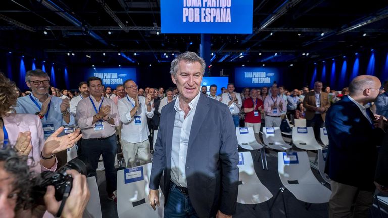 Alberto Núñez Feijóo, proclamado presidente del PP