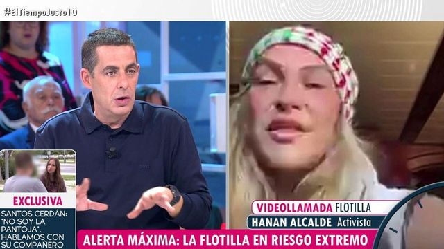 La activista Hanan Alcalde corta la conexión desde la Flotilla rumbo a ...