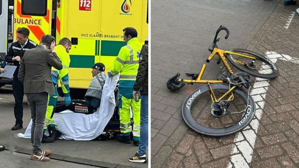 Remco Evenepoel, hospitalizado tras un accidente en Bruselas