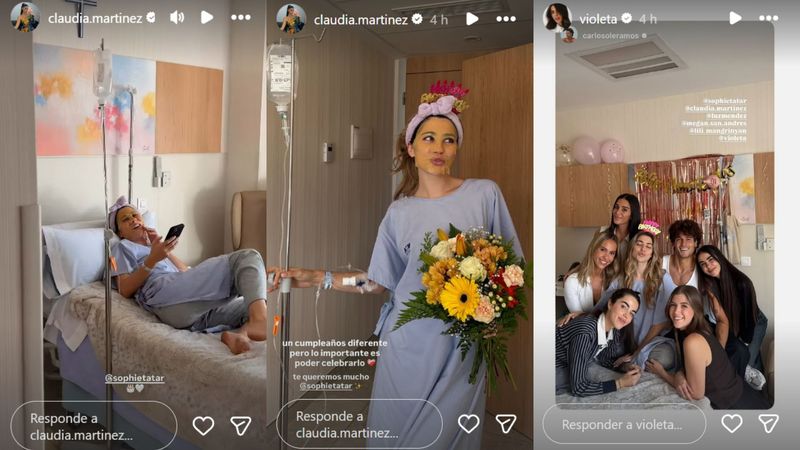 Violeta Mangriñán y Claudia Martínez acuden al hospital a visitar a ...
